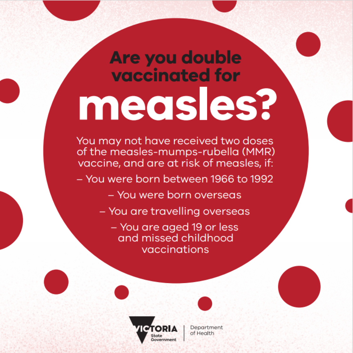 Are you properly vaccinated against measles? | Bass Coast Shire